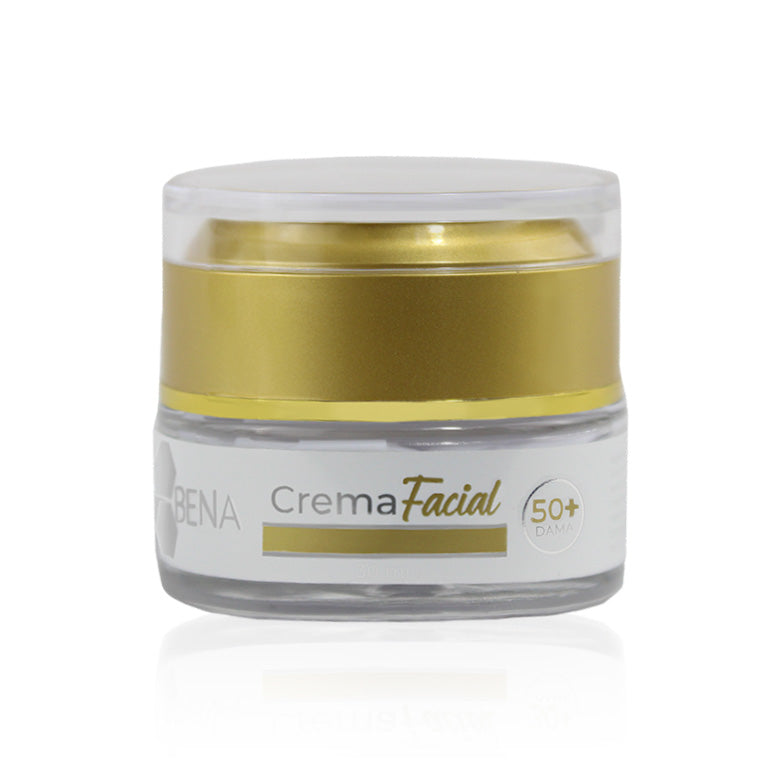 Crema facial para dama, anti edad, Skincare 50+ – Bena Belleza Natural