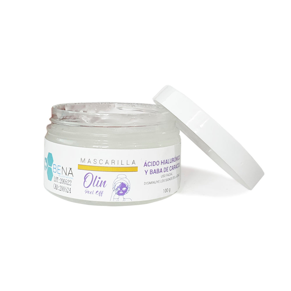 Mascarilla Olín Peel Off Ácido Hialurónico Y Baba de Caracol (100 grs ...